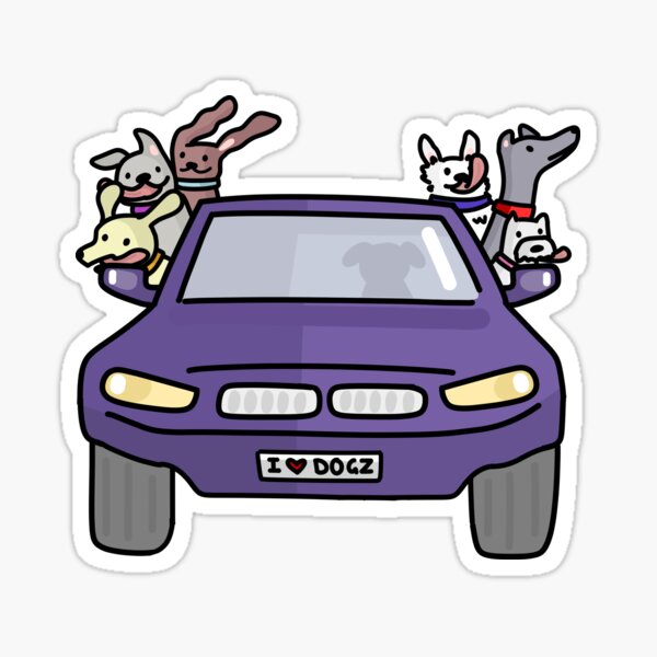 "Dog Road Trip" Sticker for Sale by Cassapillar | Redbubble