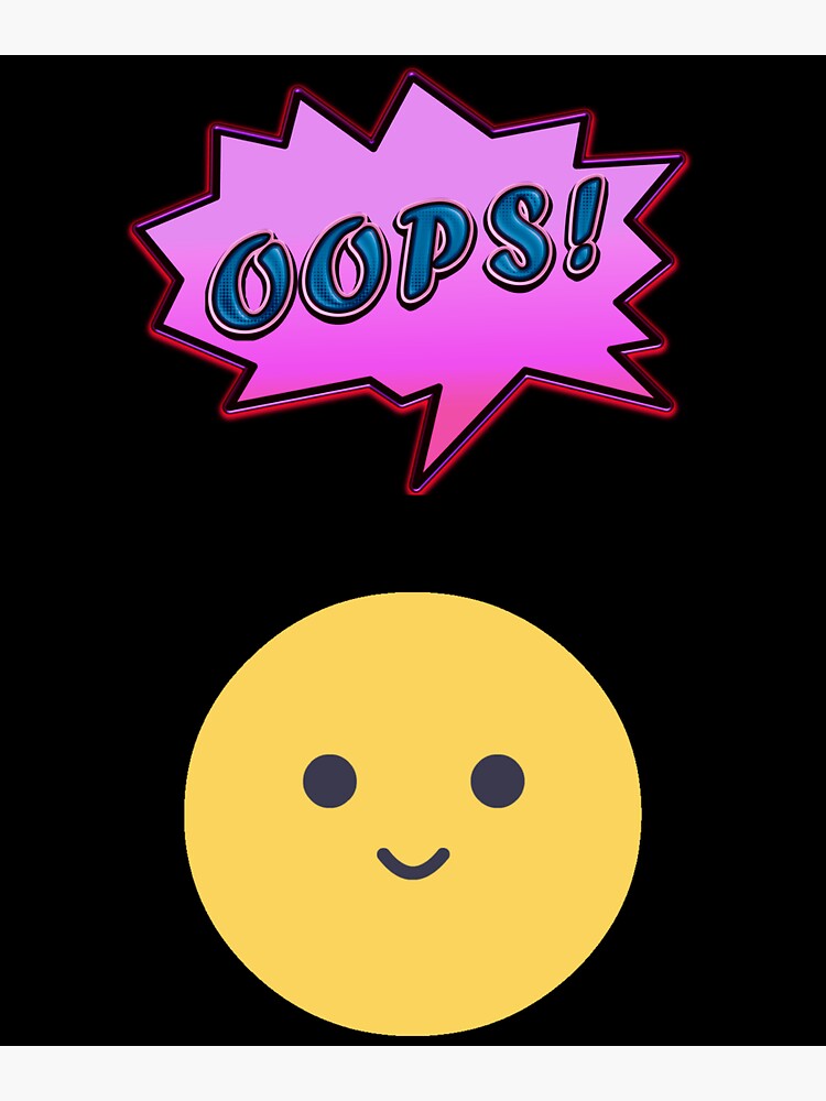 "OOPS STICKER" Sticker for Sale by 360files | Redbubble