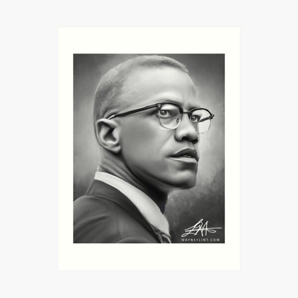 "Digital Malcolm X" Art Print for Sale by wayneflint | Redbubble