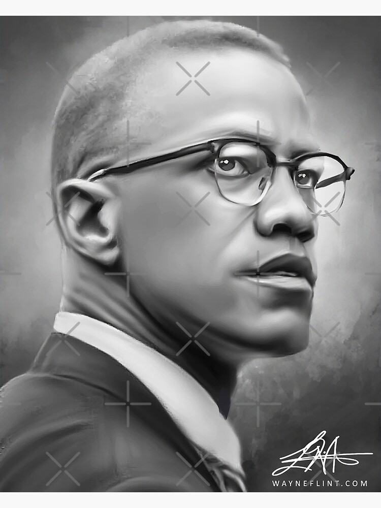 "Digital Malcolm X" Art Print for Sale by wayneflint | Redbubble