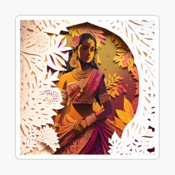 "Indian Girl " Sticker for Sale by AffirmDSG | Redbubble