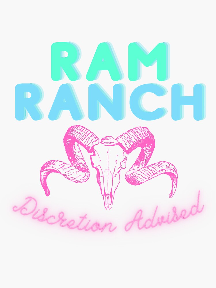 "ram ranch cowboys really rocks ram ranch cowboys of ram ranch" Sticker ...