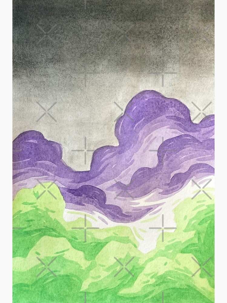 "Aroace Pride Sky (green/purple)" Poster for Sale by TarraLeela | Redbubble