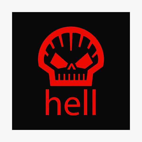 "hell shell logo as worn by heath ledger" Photographic Print for Sale ...