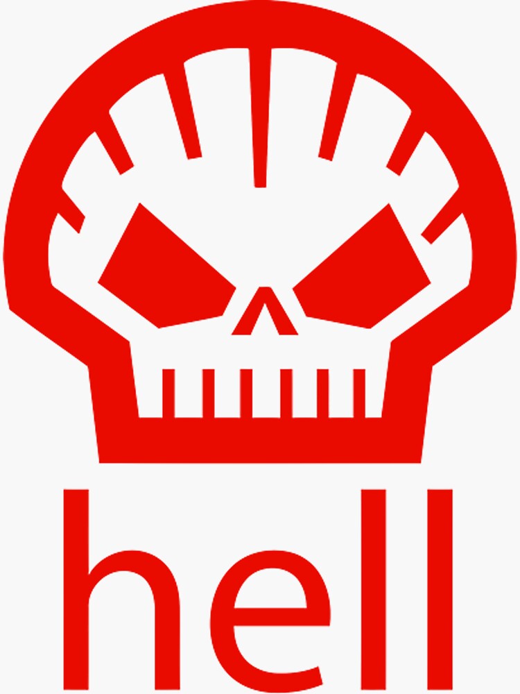 "hell shell logo as worn by heath ledger" Sticker for Sale by ...