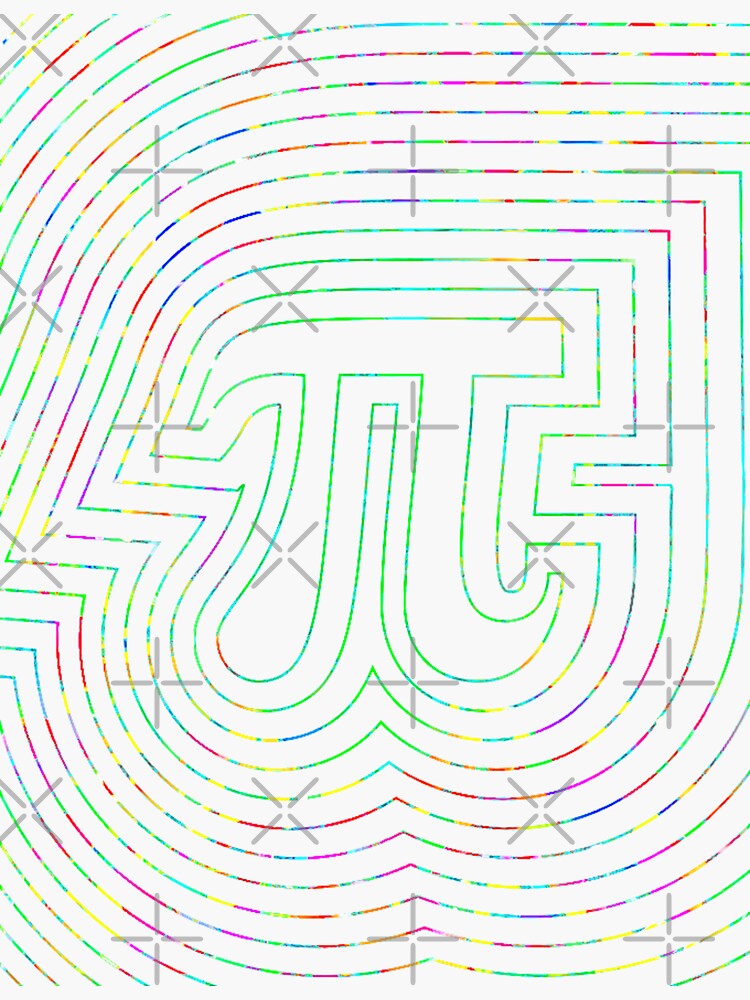 "Pi Color Lines " Sticker for Sale by AintJames | Redbubble