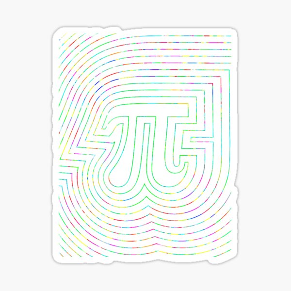 "Pi Color Lines " Sticker for Sale by AintJames | Redbubble