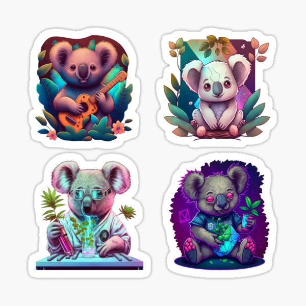 "Cool Koala Bears / Koala / Wildlife / Nature / Sticker Pack #5 ...