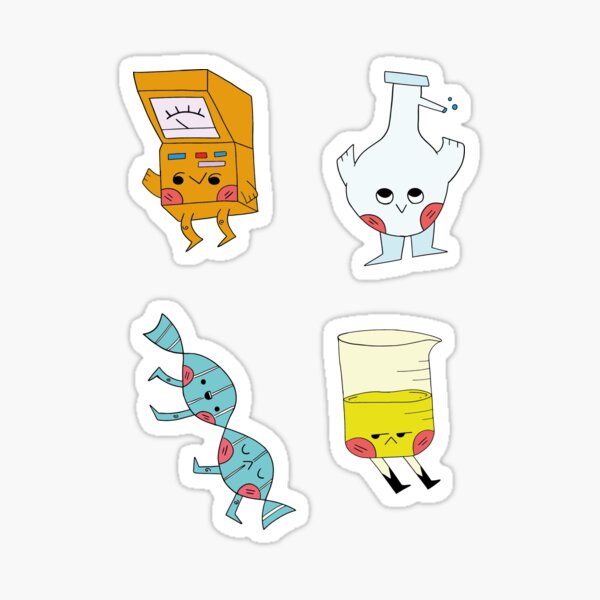 "Cute Chemistry, science and Physic Pack" Sticker for Sale by Rabbit ...