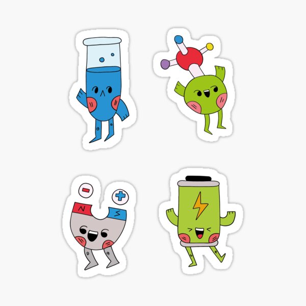 "Cute Chemistry, science and Physic Pack" Sticker for Sale by Rabbit ...