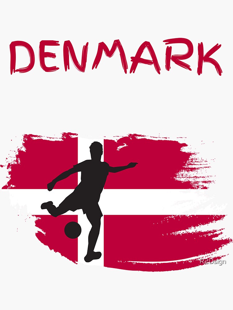 "Denmark national soccer team" Sticker for Sale by R2Dsign | Redbubble