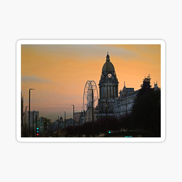 "Leeds Town Hall Daybreak" Sticker for Sale by Alisonchambers2 | Redbubble