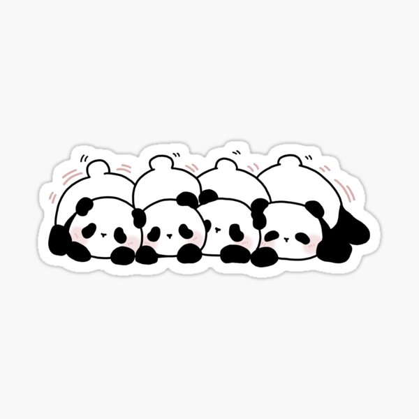 "cute pandas cuddling" Sticker for Sale by kelly-jelly | Redbubble
