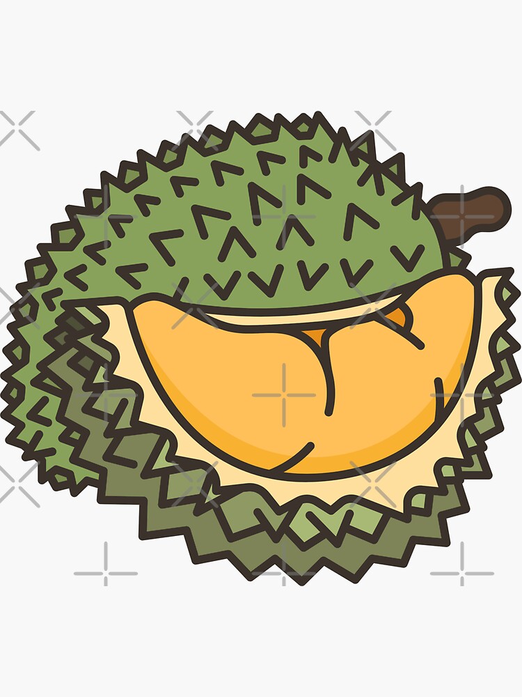 "Durian sticker pack" Sticker for Sale by JA57 | Redbubble