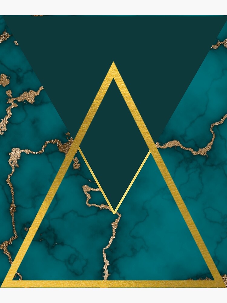 "Golden Marble Pyramid (Green Marble) Geometry" Poster for Sale by ...