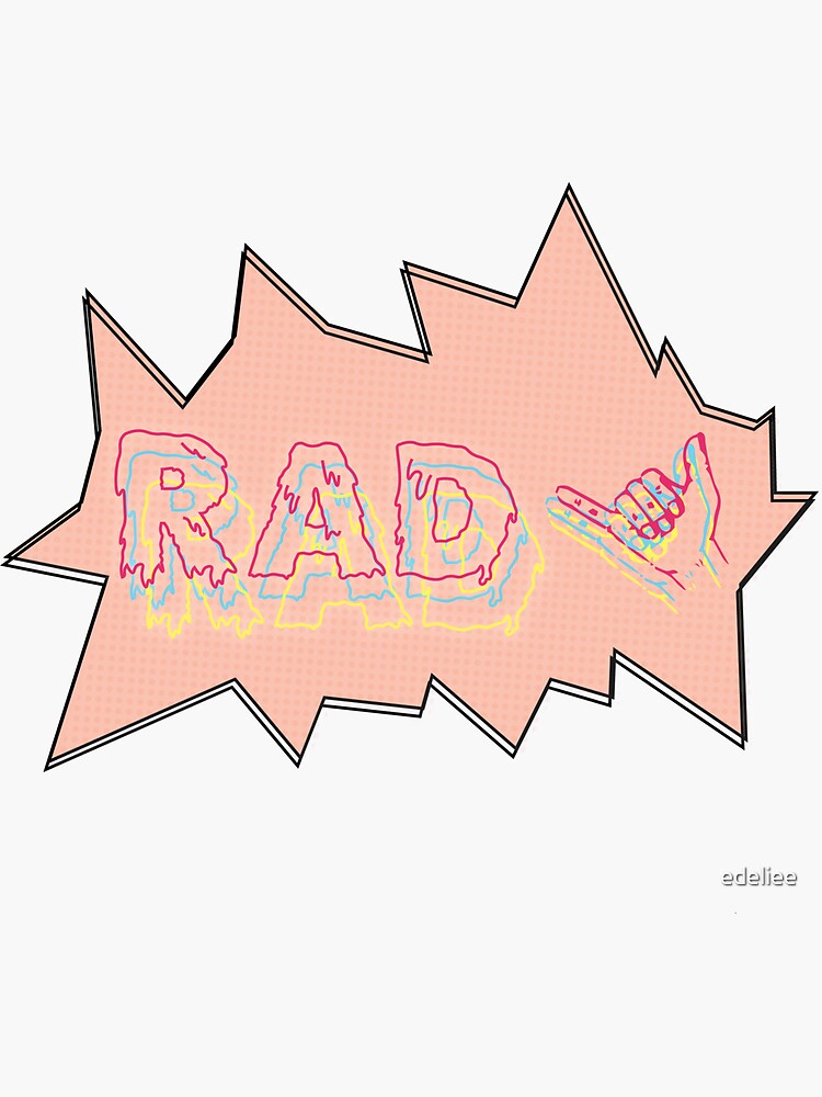 "RAD Sticker " Sticker for Sale by edeliee | Redbubble