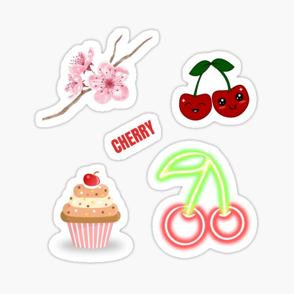 "Cherry sticker pack" Sticker for Sale by JA57 | Redbubble