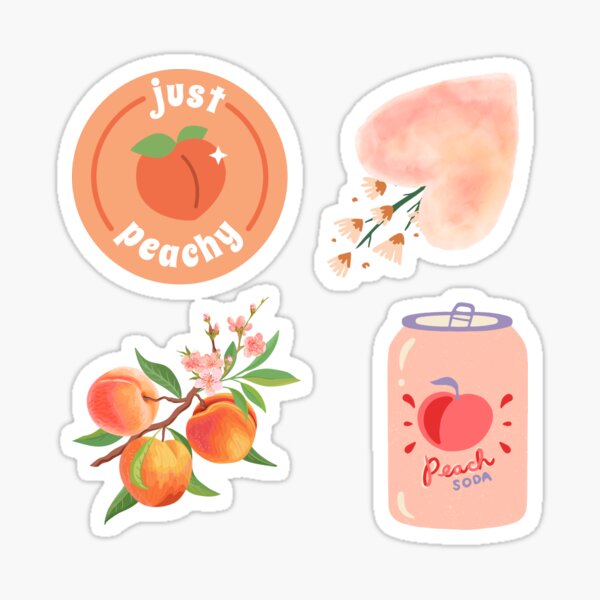 "Peach sticker pack" Sticker for Sale by JA57 | Redbubble