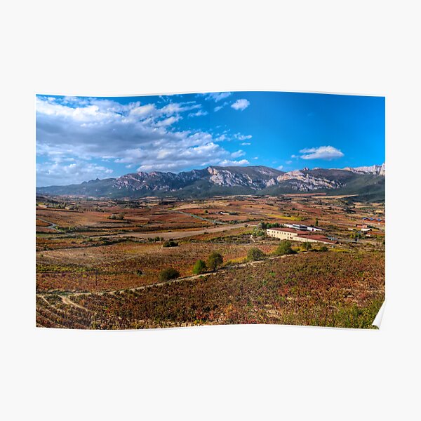 "Rioja Wine Region View from Laguardia Spain Vineyards and Mountains ...