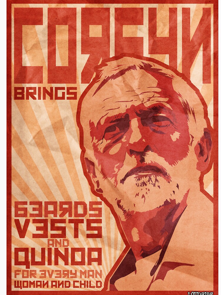 "Corbyn Brings Beards, Vest and Quinoa" T-shirt for Sale by loudribs ...