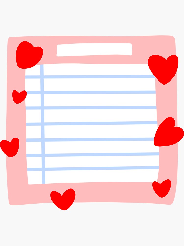 "Love note name tag" Sticker for Sale by printablectns | Redbubble
