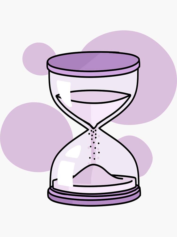 "Purple Hour Glass Graphic" Sticker for Sale by Cassapillar | Redbubble