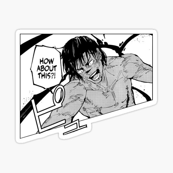 "Choso Jujutsu Kaisen Manga Panel" Sticker for Sale by Eyepatch0806 ...