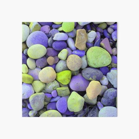 "Green And Purple Space Pebbles, Digitally Altered Photograph Of ...