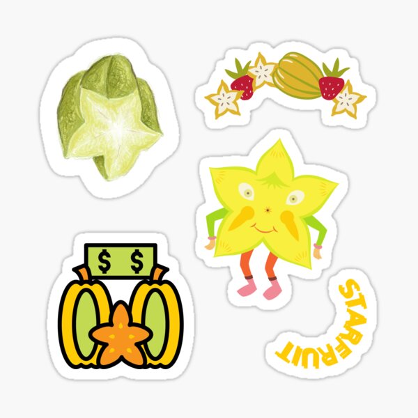 "Starfruit sticker pack" Sticker for Sale by JA57 | Redbubble