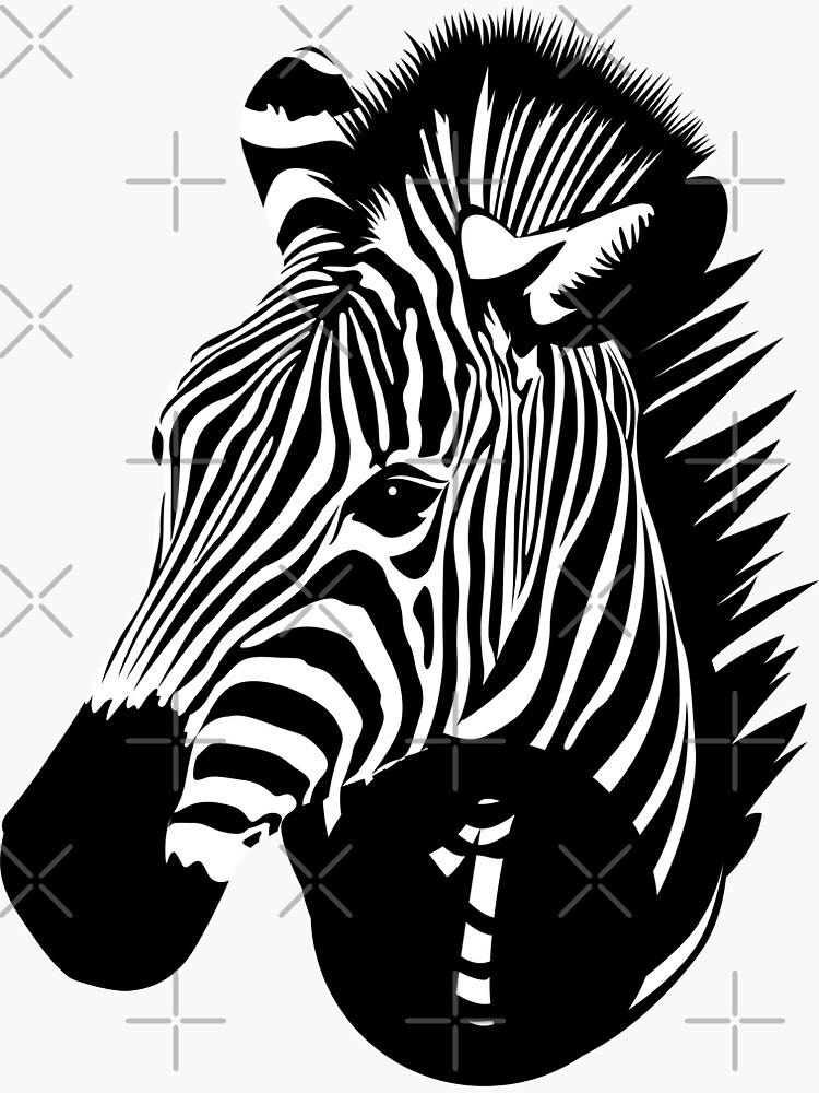 "zebra pattern number" Sticker for Sale by golden-pen | Redbubble