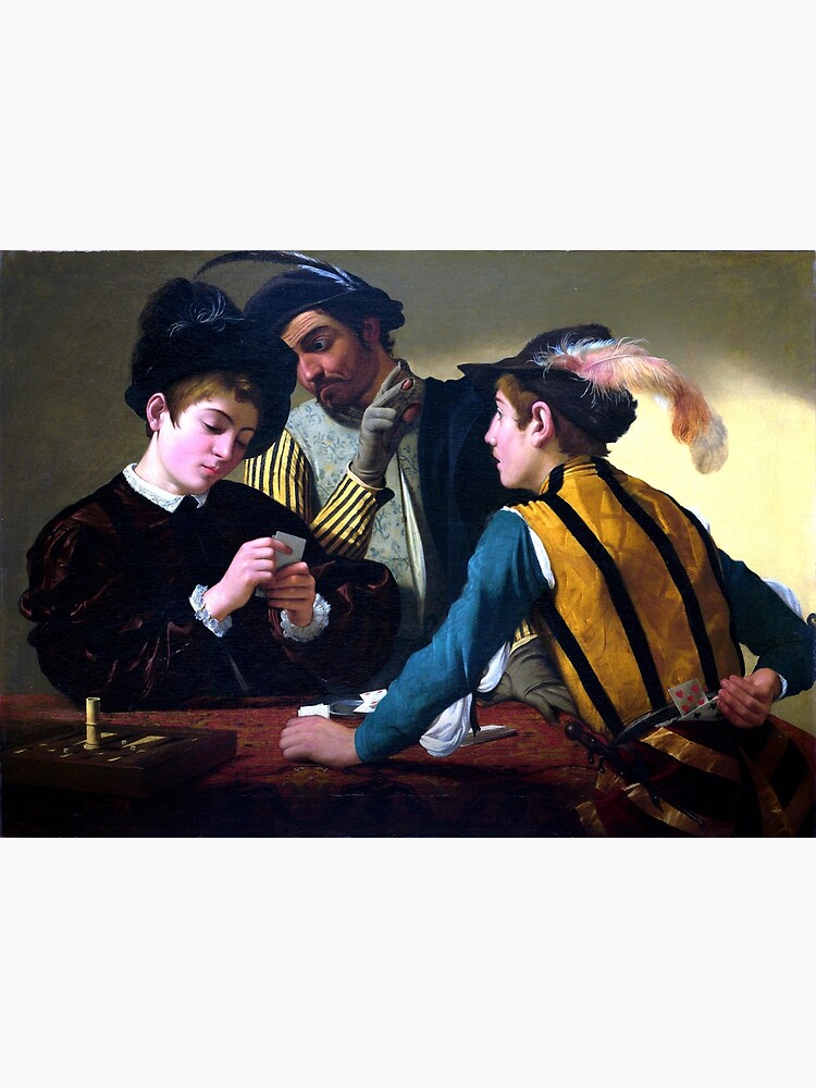 "High Resolution Caravaggio The Cardsharps 1595" Poster for Sale by ...