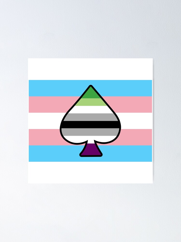 Aroace And Trans Pride Flag With Ace Of Spades Poster For Sale By