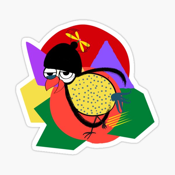 "Fly Chicken" Sticker for Sale by planosaur | Redbubble