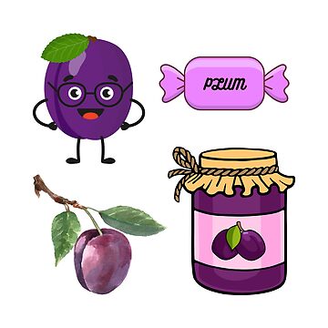"Plum sticker pack" Poster for Sale by JA57 | Redbubble