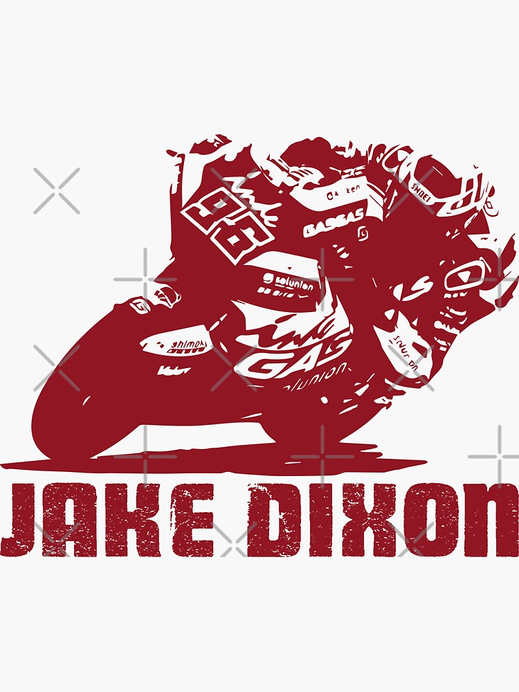 "Jake Dixon British motorcycle racer designs " Sticker for Sale by ...