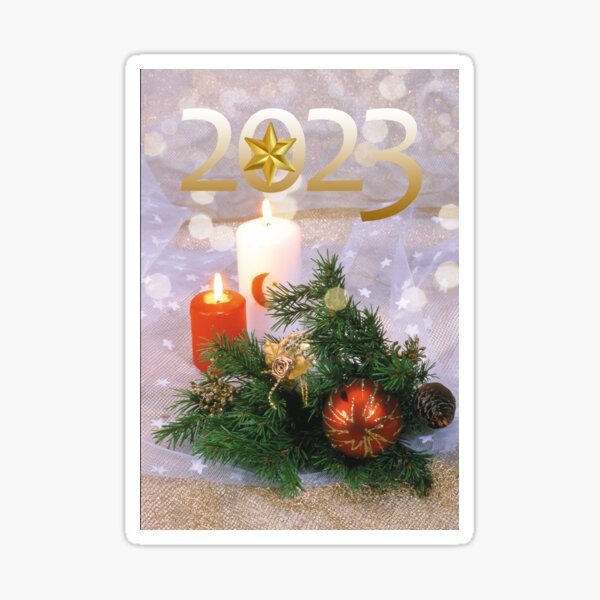 "2023 Merry Christmas and Happy New Year" Sticker for Sale by annamiss ...