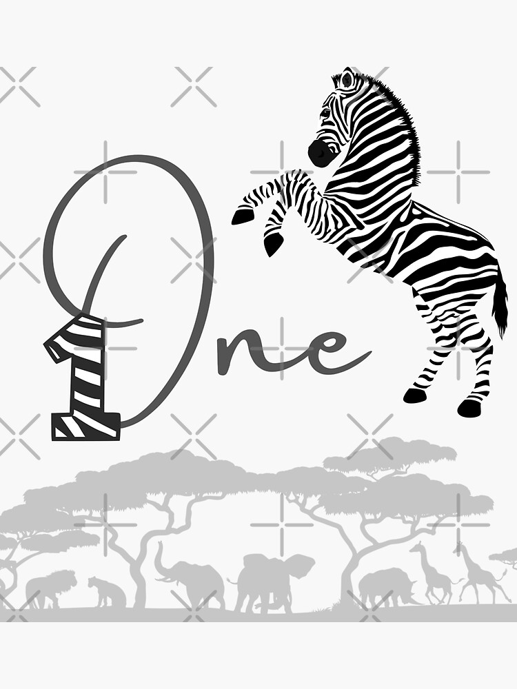 "zebra pattern number" Sticker for Sale by golden-pen | Redbubble