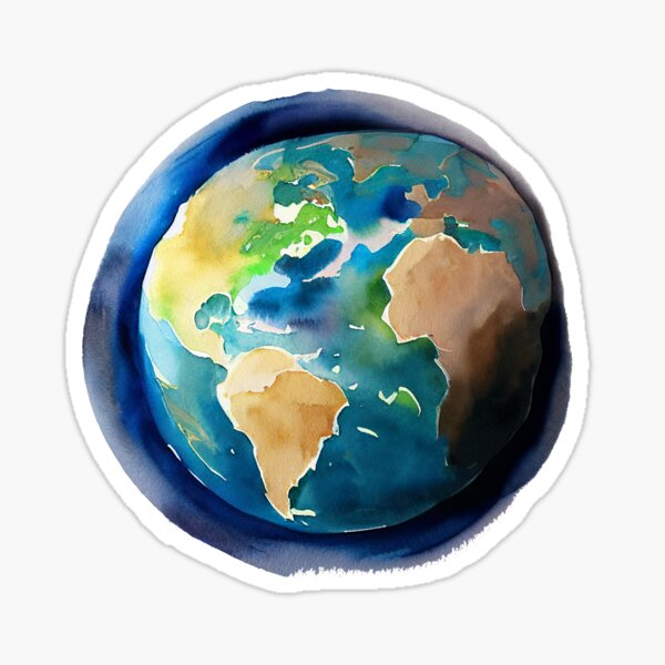 "Terra" Sticker for Sale by Red-Alien | Redbubble
