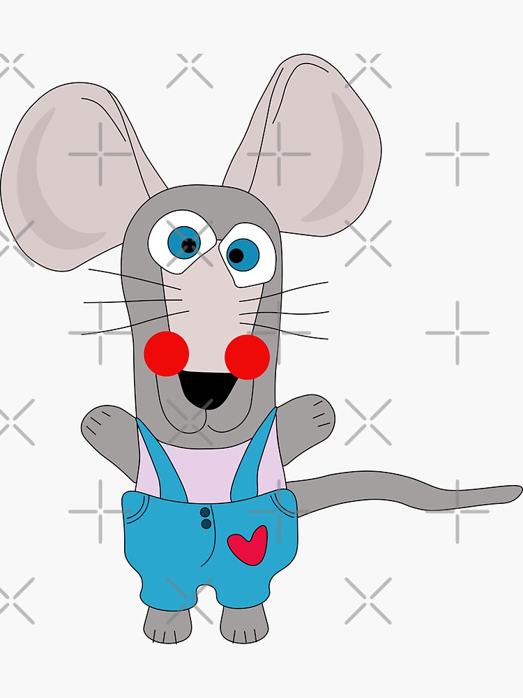 "crazy mouse in pants" Sticker for Sale by SunGraphicArt | Redbubble