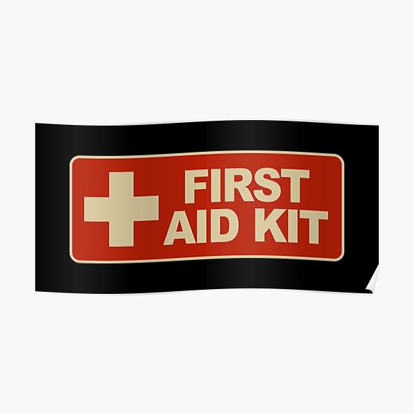 "Vintage Red First Aid Kit" Poster for Sale by TheMesach | Redbubble
