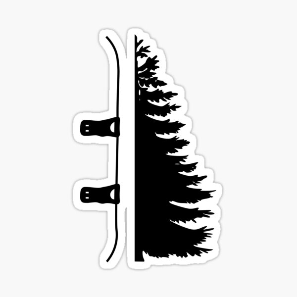 "Snowboard Tree" Sticker for Sale by Minarte | Redbubble