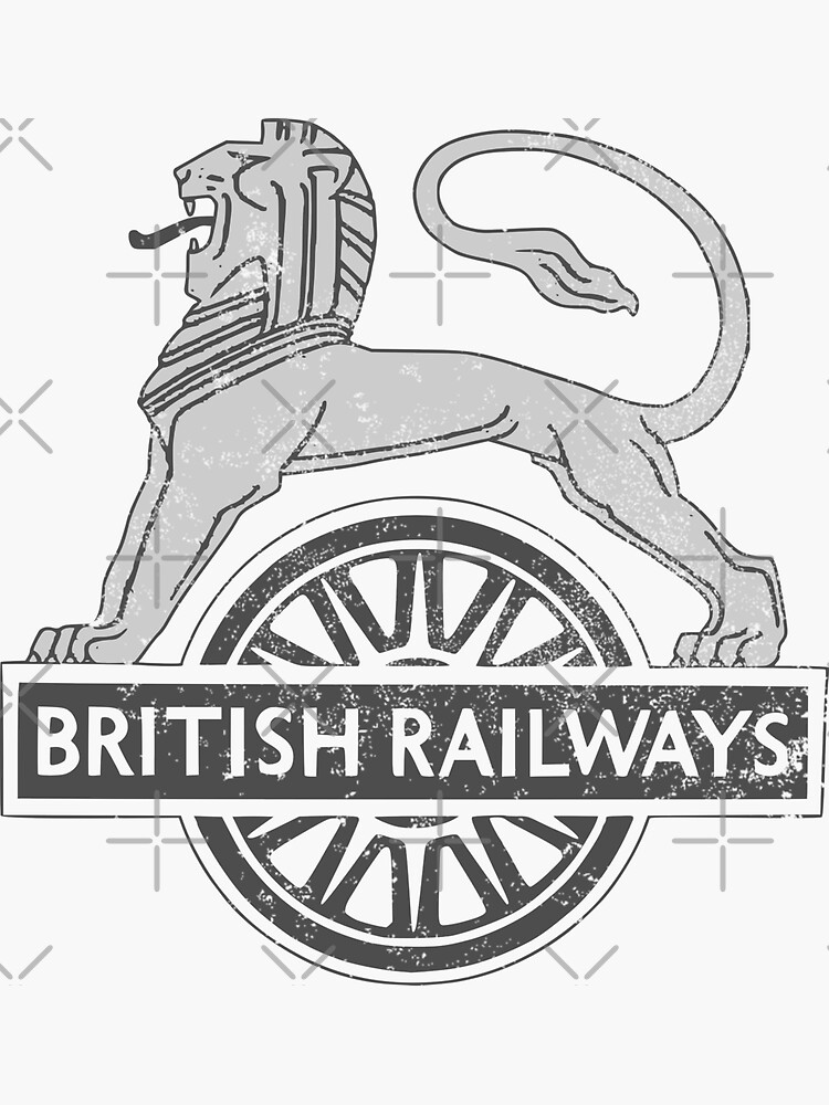 "British Railways (distressed)" Sticker for Sale by TheRailStation ...