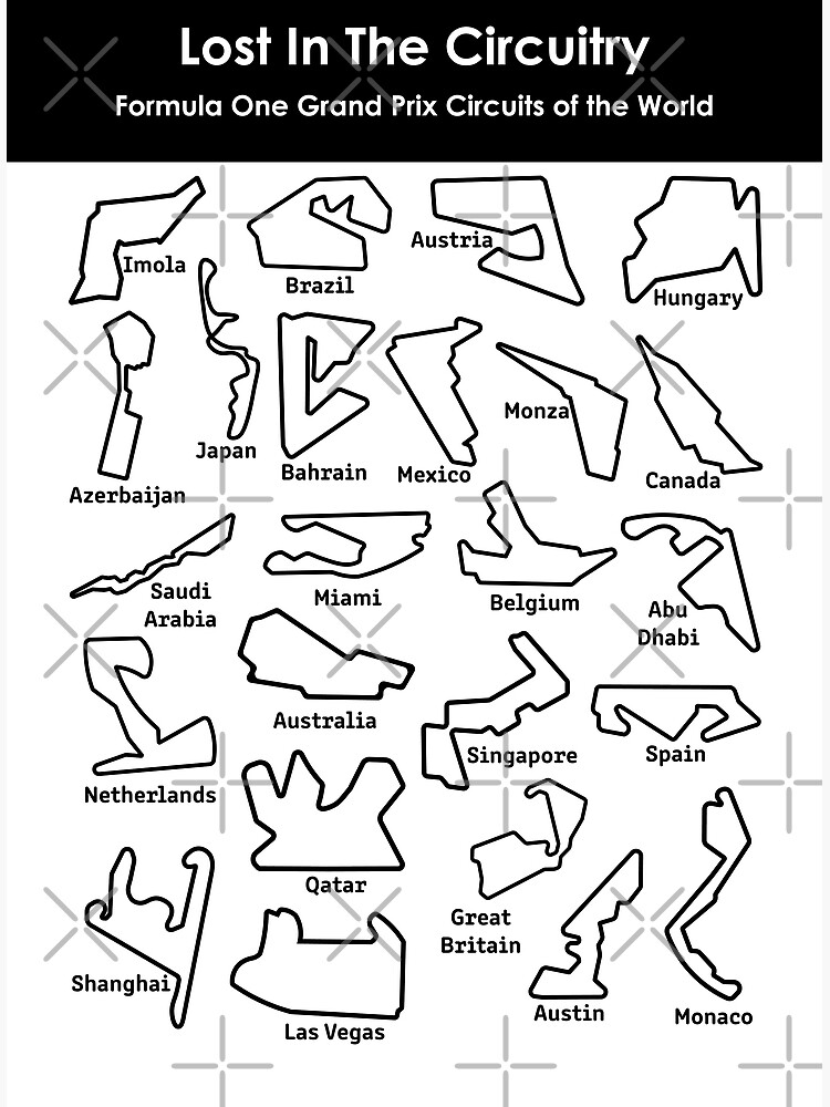 "The Formula One Circuits of The World" Art Print for Sale by ...