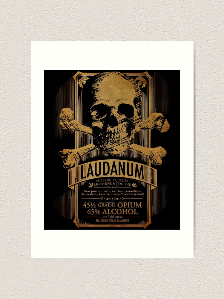 "Laudanum Medical Goth Steampunk Label" Art Print by carlhuber | Redbubble