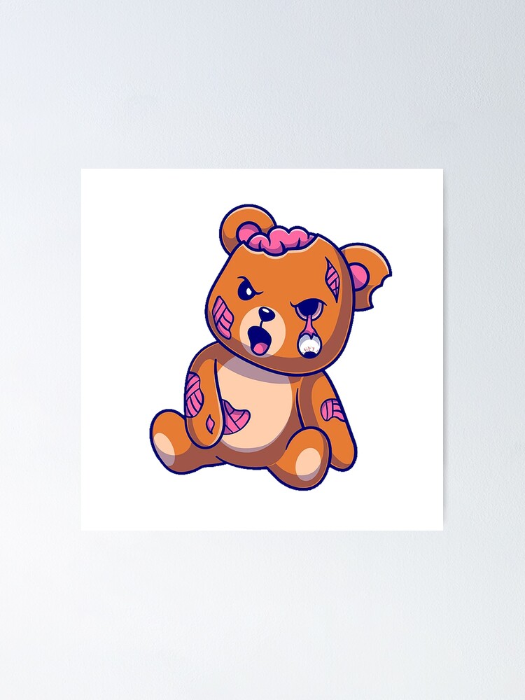 "Angry Teddy Bear" Poster for Sale by Right-Fit27 | Redbubble