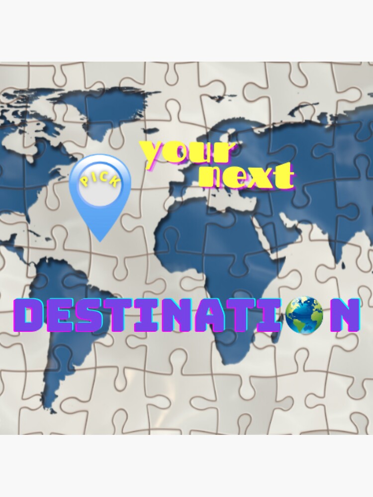 "Pick your next destination!" Sticker for Sale by Marija1111 | Redbubble