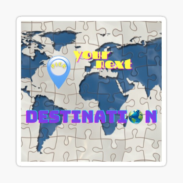 "Pick your next destination!" Sticker for Sale by Marija1111 | Redbubble