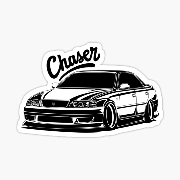 "Chaser JZX100" Sticker for Sale by PetrolGraphics | Redbubble