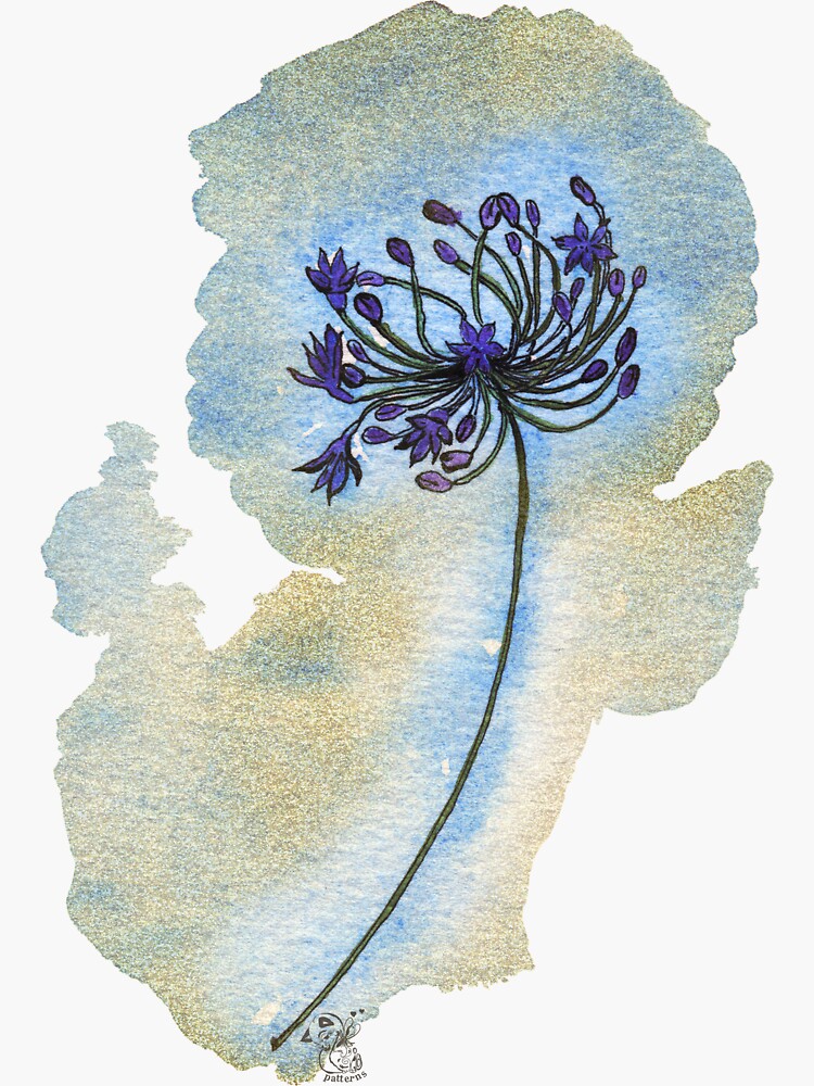 "Agapanthus" Sticker by Gio-Patterns | Redbubble