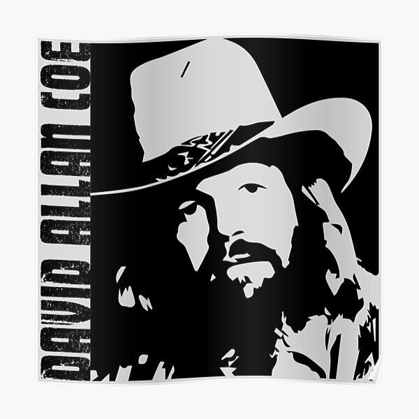 "David Allan Coe singer illustration " Poster for Sale by Saxon-Campbell | Redbubble